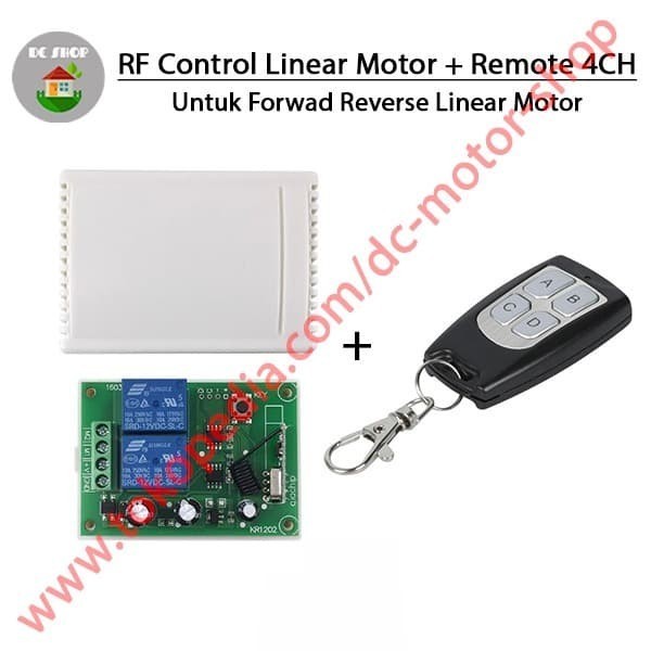 Jual Remote Rf 12V Dc Linear Motor / Actuator Motor Forward/Reverse ...