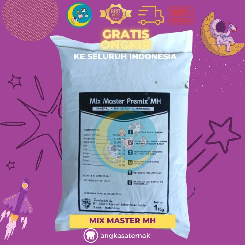 Jual Mix Master MH Mineral Hitam 1kg - Multimineral Untuk Ternak ...