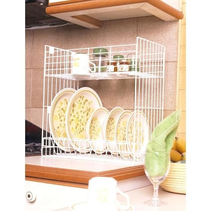 Jual Rak Piring Tarik 2 Susun Tanpa Tatakan Modelin Kitchen Set Bawah ...