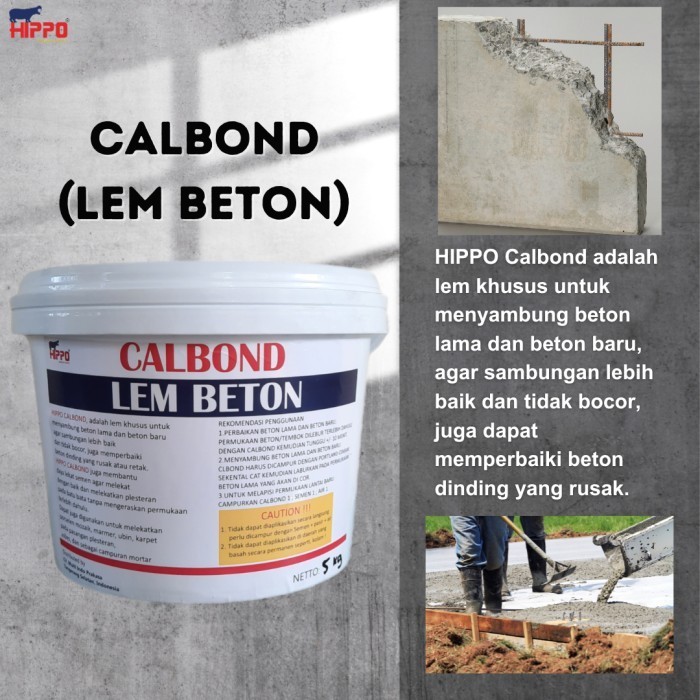 Jual NEW!!! Lem Calbond - lem beton - bonding agent 5kg | Shopee Indonesia