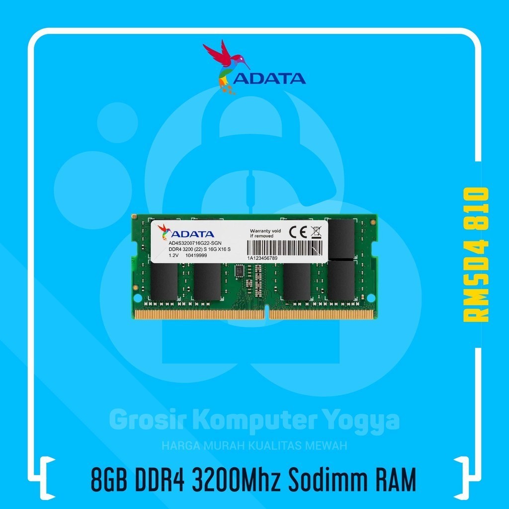 Jual Adata 8GB DDR4 3200Mhz PC-25600 SODIMM Memory RAM | Shopee Indonesia