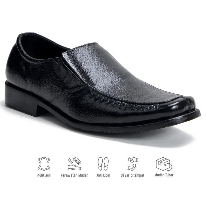 Jual Sepatu Pria Pantofel Kulit Asli Formal Kerja Kantor Murah 509Ht ...