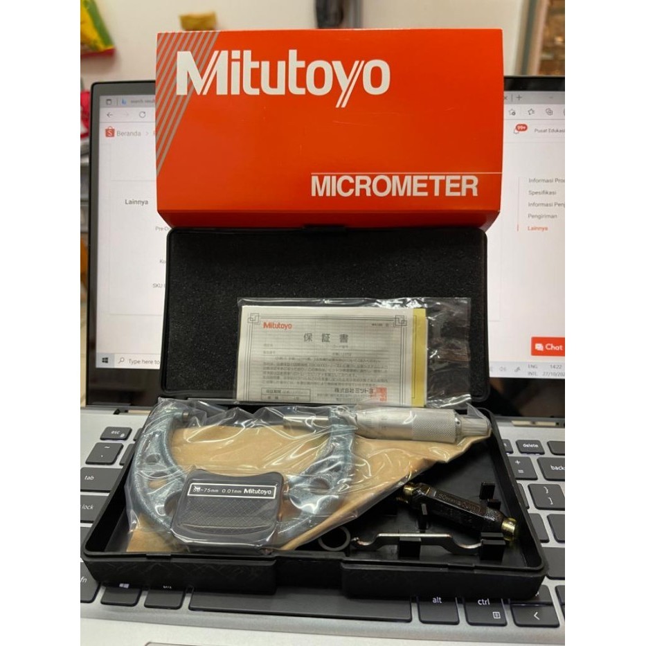 Jual Micrometer 103-139 Mitutoyo 50-75mm Original Made In Japan ...