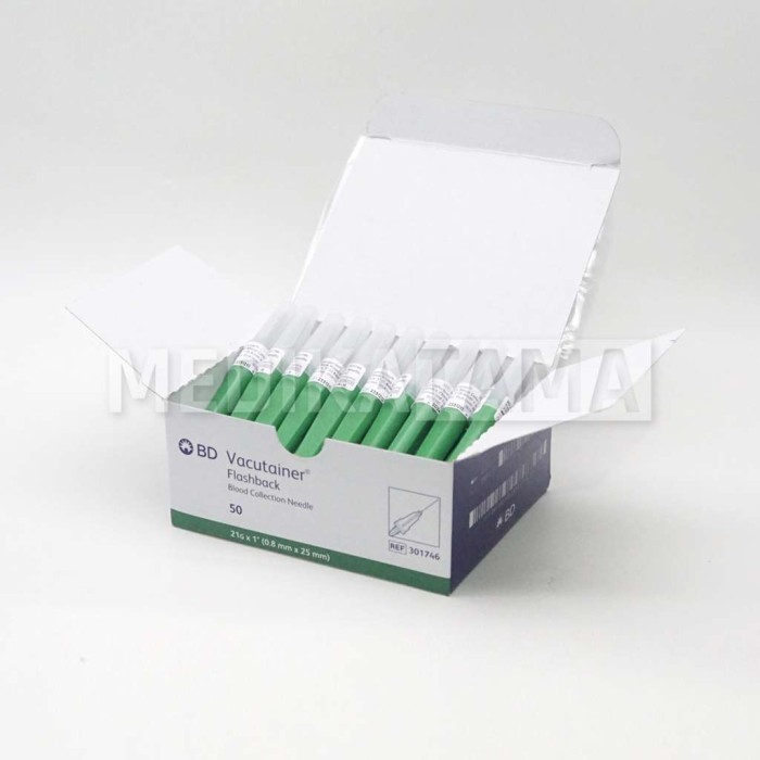Jual Bd Vacutainer Flashback Needle 21G Sterile Bd 21Ga | Shopee Indonesia