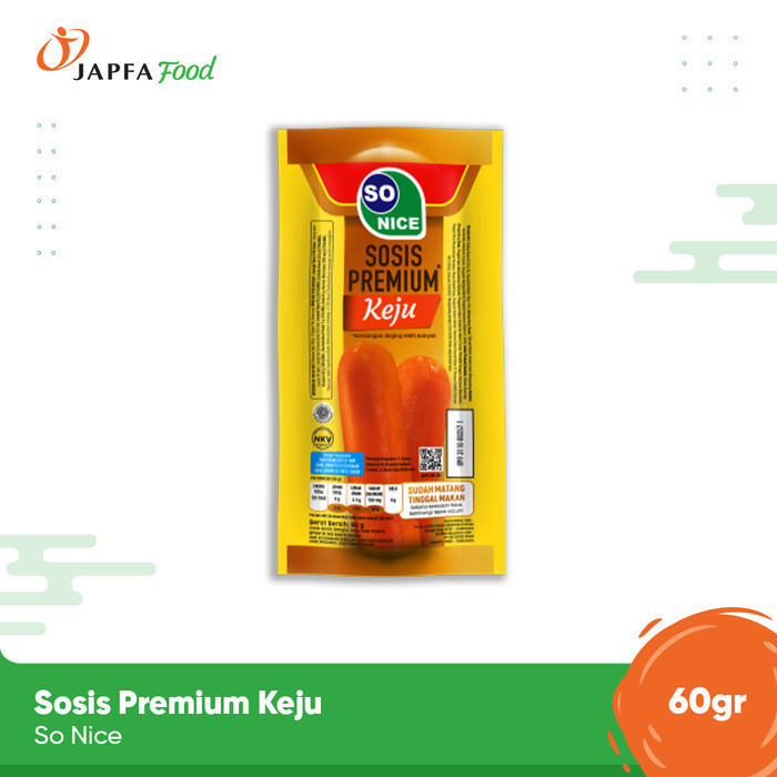 Jual So Nice Sosis Premium Keju 60gr | Shopee Indonesia
