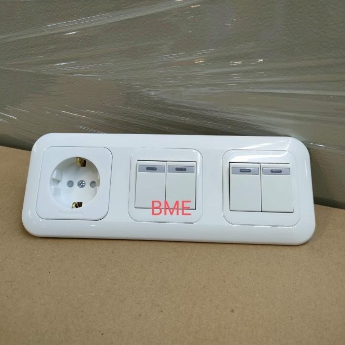 Jual PANASONIC STOP KONTAK + SAKLAR 4 GANG HOTEL LAMPU ILUMINASI 2 ARAH ...