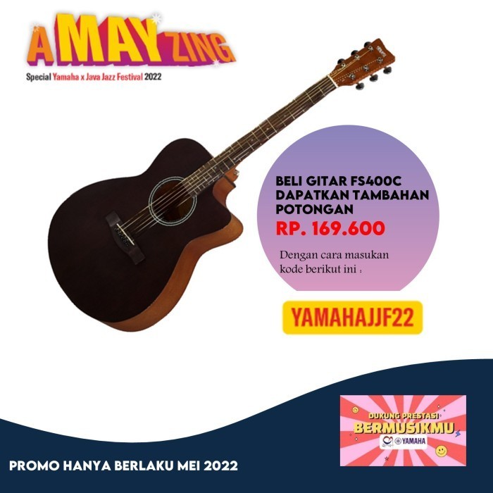 Jual Yamaha Guitar/ Gitar Fs400C Fs 400C Fs 400 Smb Gitar Akustik ...