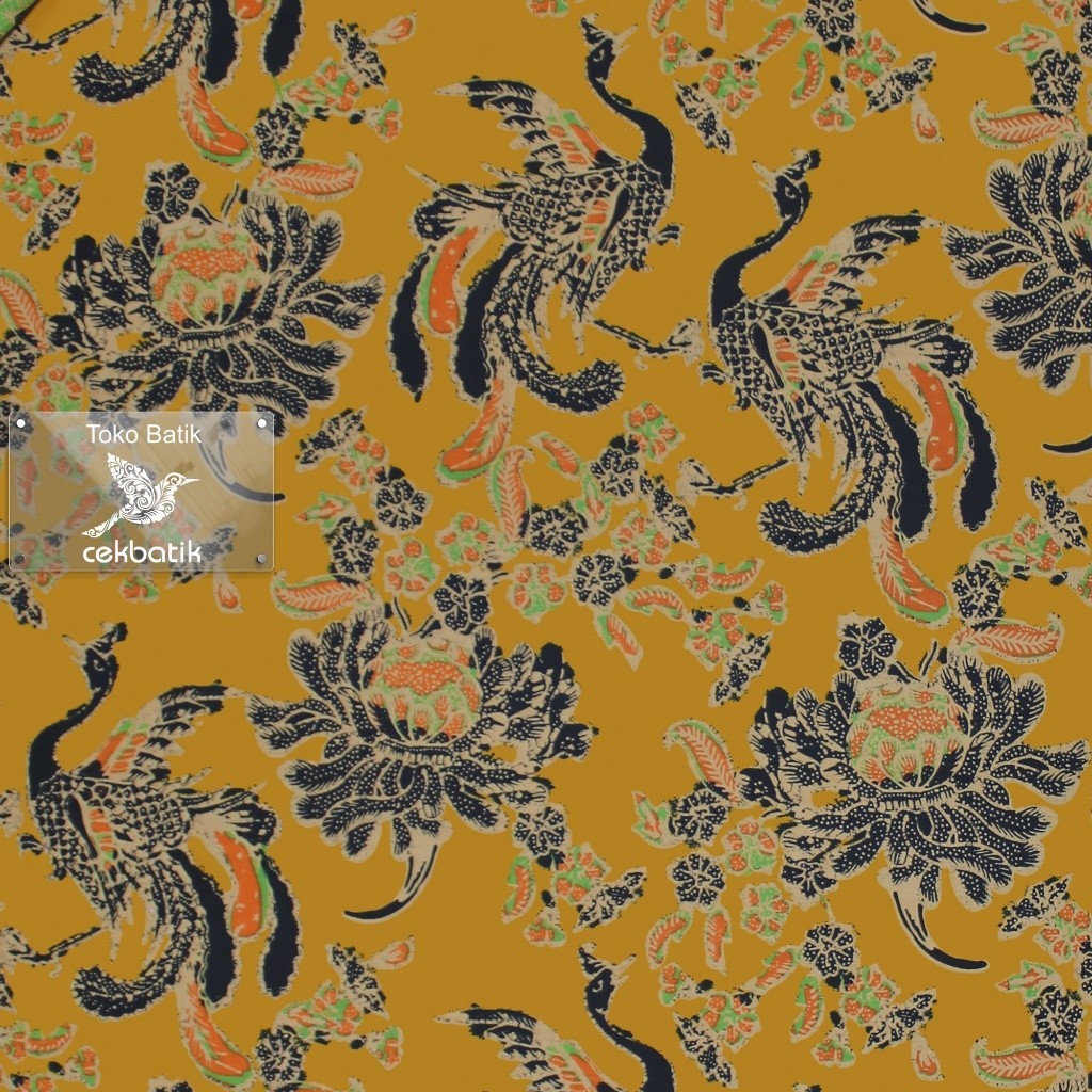 Jual kain batik - Kualitas Ekspor Motif Batik Burung Merak Bunga Semi ...