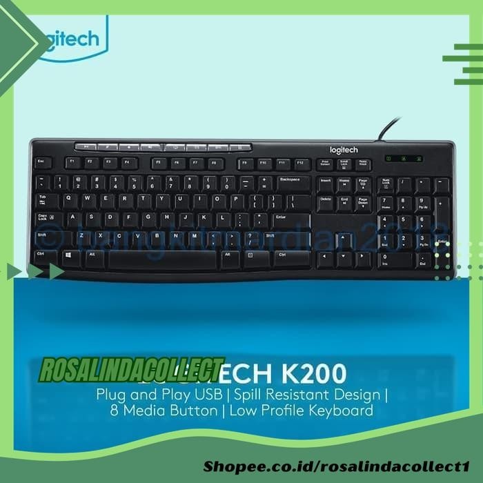 Jual LOGITECH KEYBOARD USB K200 - MULTIMEDIA HIGHT CLASS PRODUK ...