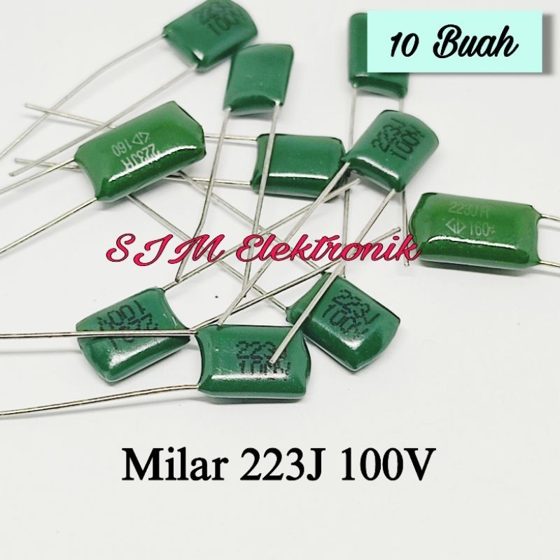 Jual Kapasitor Milar 223J 100V Capacitor mylar 223 J 100 Volt (10 pcs) | Shopee Indonesia