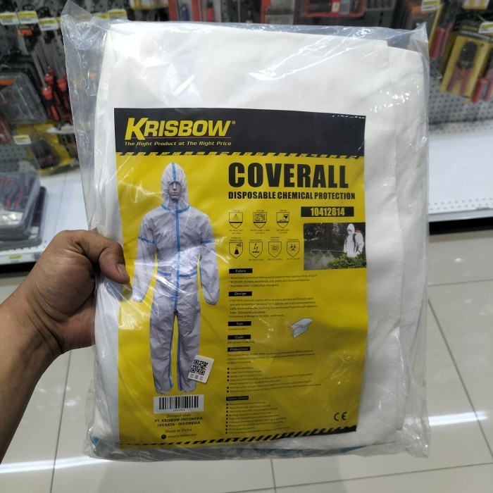 Jual KRISBOW PAKAIAN PELINDUNG LABORATORIUM APD HAZMAT | Shopee Indonesia