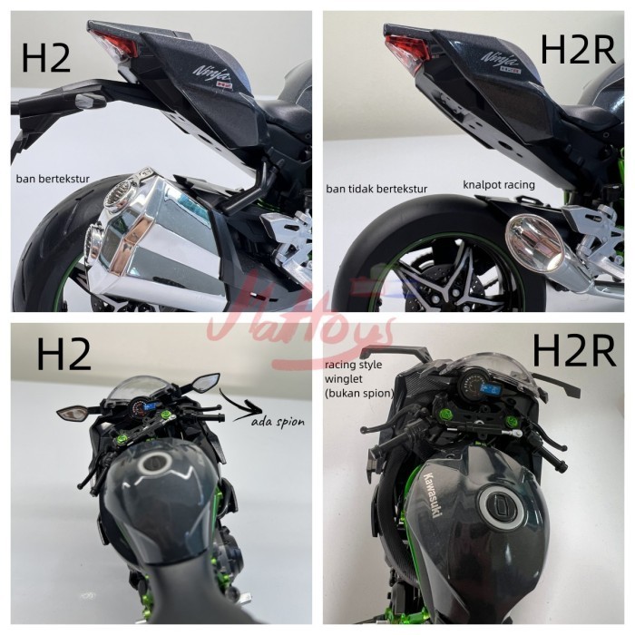 Jual MUST HAVE!! DIECAST HUAYI KAWASAKI H2R/ H2 1:9 KOLEKSI MAINAN ...