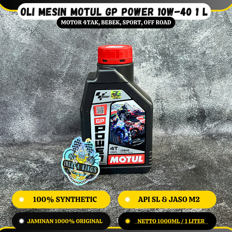 Jual Oli Mesin Motor Motul GP POWER 4T 10W-40 1Liter Byson Xabre CB150 Revo | Shopee Indonesia