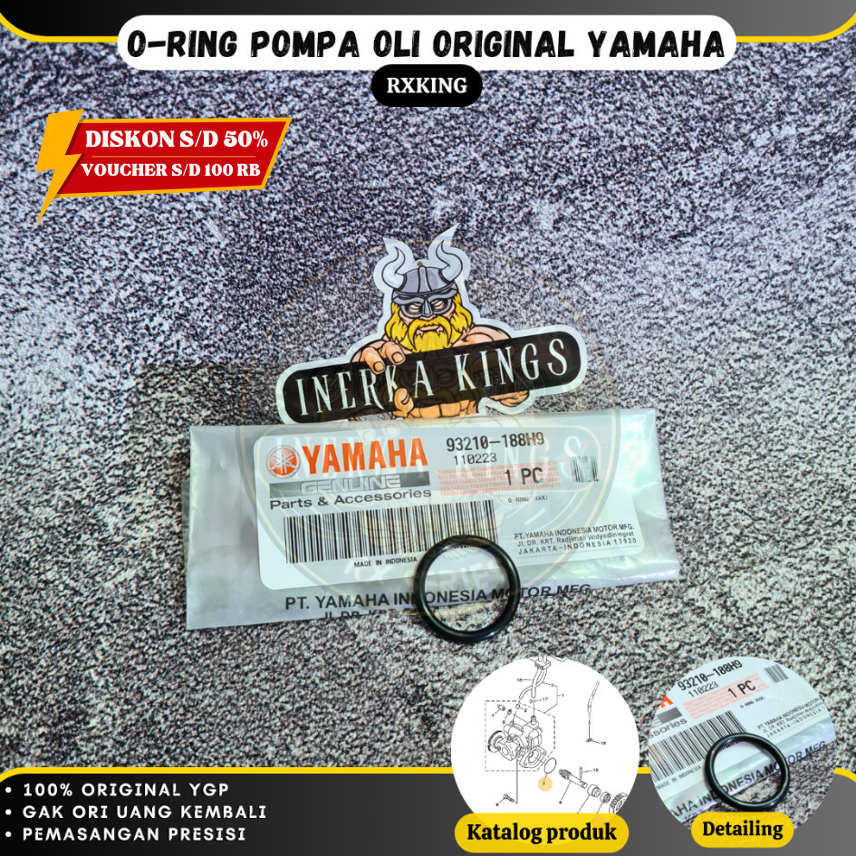 Jual Karet Sil Seal Oring O Ring As Pompa Oli Samping Rx King Original 93210-188H9 | Shopee ...