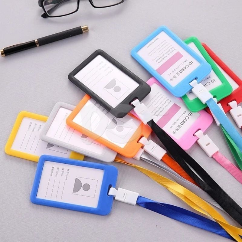 Jual DST Name Tag Bagde ID Card Holder Solid Gantungan Kartu Nama Tanda ...