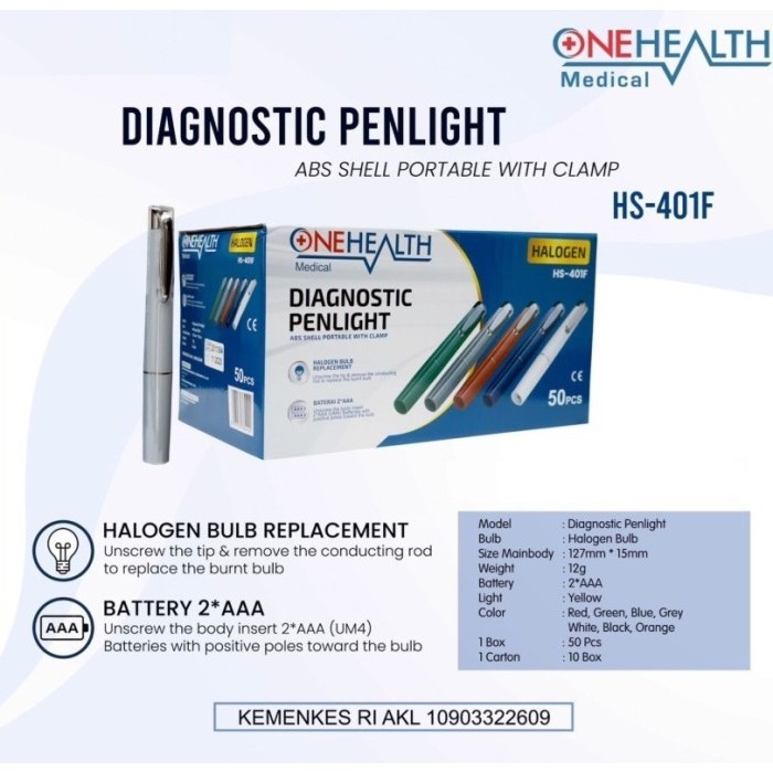 Jual PENLIGHT DOKTER PENLIGHT HALOGEN ONEHEALTH LAMPU KUNING SENTER ...