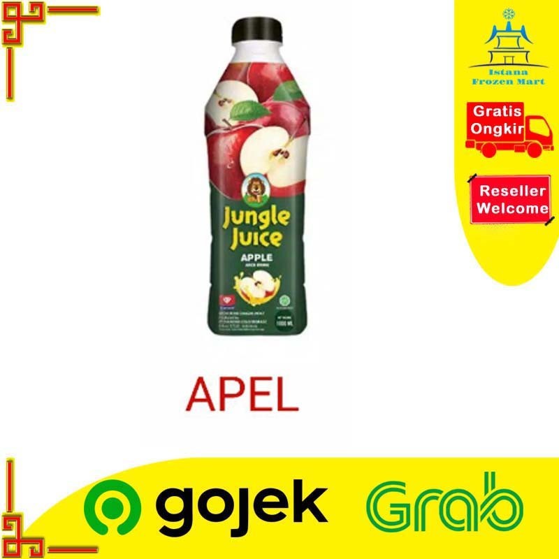 Jual Jus Apple JUNGLE JUICE Minuman Sari Buah Apel 1 Liter | Shopee ...