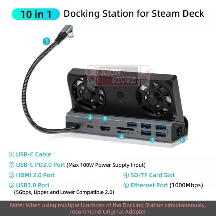 Jual Promo Docking Station Rog Ally Steam Deck Umpc Dual Fan Cooler Rgb Not Jsaux | Shopee Indonesia