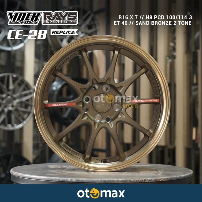 Jual VELG MOBIL VOLK RAYS CE28 RING 16 SAND BRONZE 2TONE | Shopee Indonesia