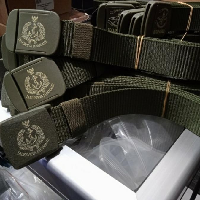 Jual Limited - Gesper Sabuk Ikat Pinggang Tactical Anti X-Ray Logo TNI AL - Krem ~ | Shopee ...