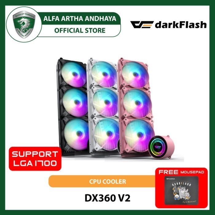 Jual Darkflash Twister Dx360 V2 Liquid Cpu Coolersupport & Amd | Shopee ...
