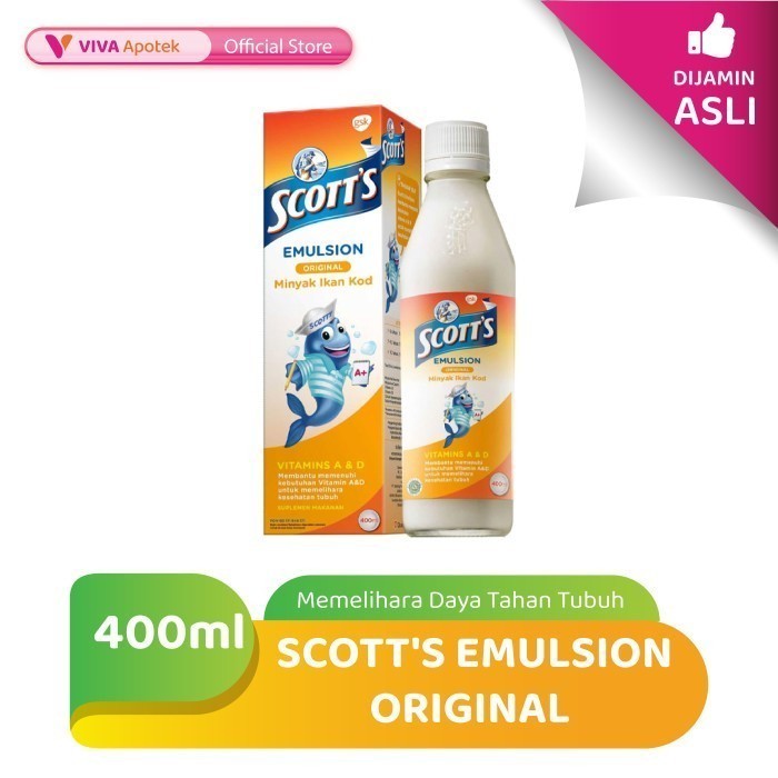 Jual Scott's Emulsion Original untuk Memelihara Daya Tahan Tubuh (400 ...