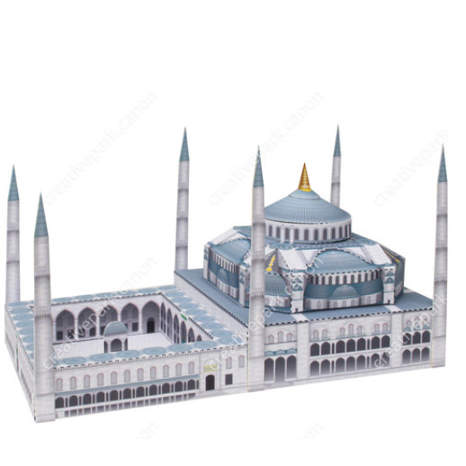 Jual MASJID Sultan Ahmet Camii Turki (VERSI MINI) papercraft miniatur ...