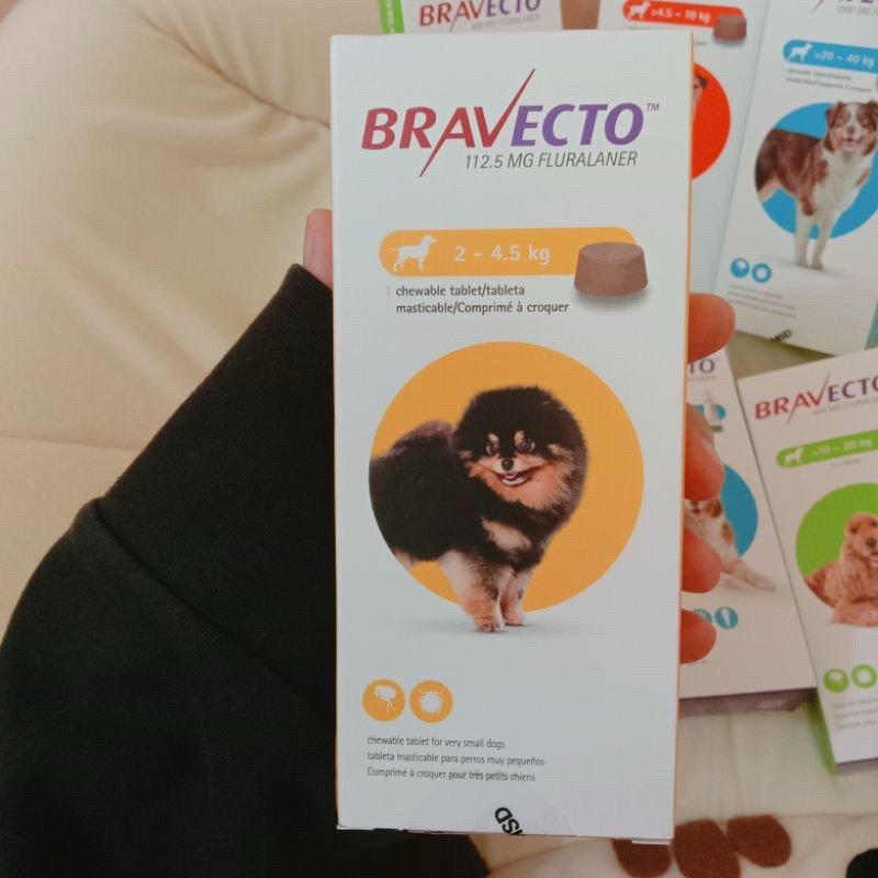 Jual bravcto Obat kutu Scabies anjing ( chew / tablet Berat 2 -4,5 kg ...