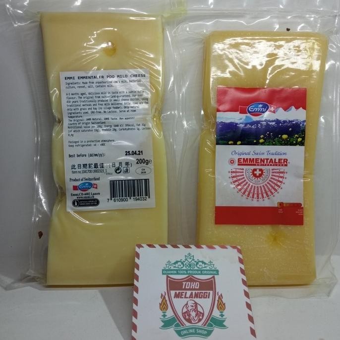 Jual Cheese Swiss Import Emmi Emmentaler 200 gr | Keju Emmenthal ...