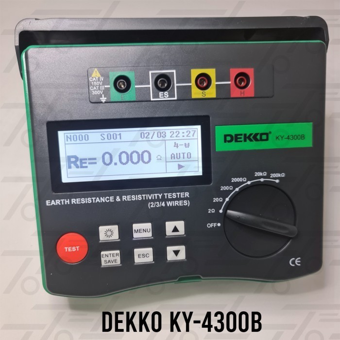 Jual Dekko Ky-4300B 4Terminal Earth Resistance And Soil Resistivity ...