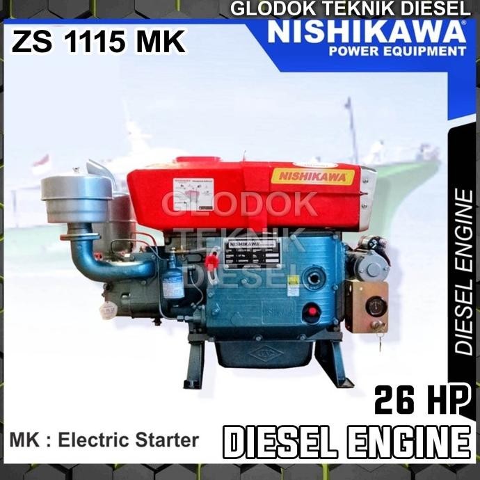 Jual Nishikawa Mesin Penggerak Solar Engine Diesel 26 Hp Zs 1115 Mk Starter | Shopee Indonesia