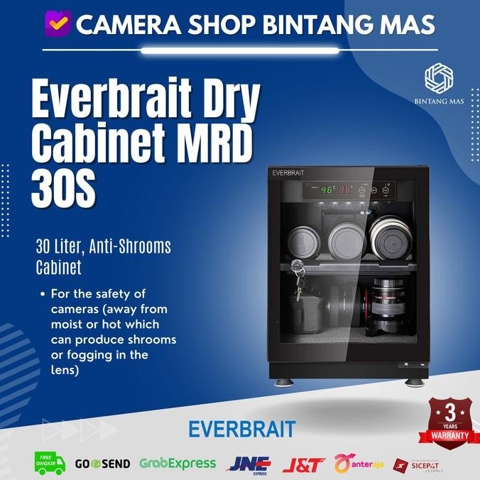 Jual Everbrait Dry Cabinet Mrd 30S (30 Liter, Anti-Jamur U/ Lensa ...