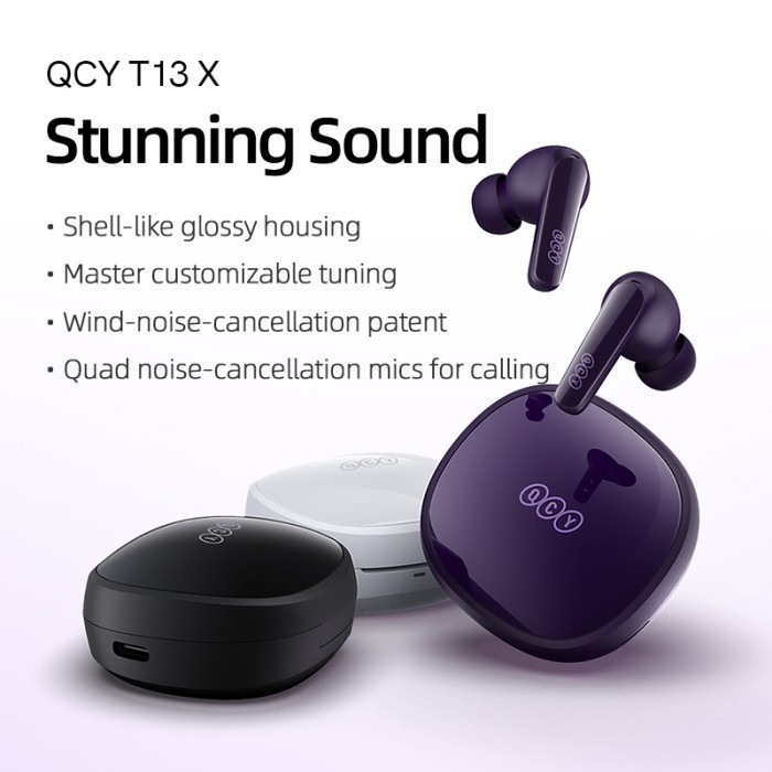 Jual QCY T13X TWS Earphone Headset Bluetooth Earbuds Upgrade T13 T5 T20 | Shopee Indonesia