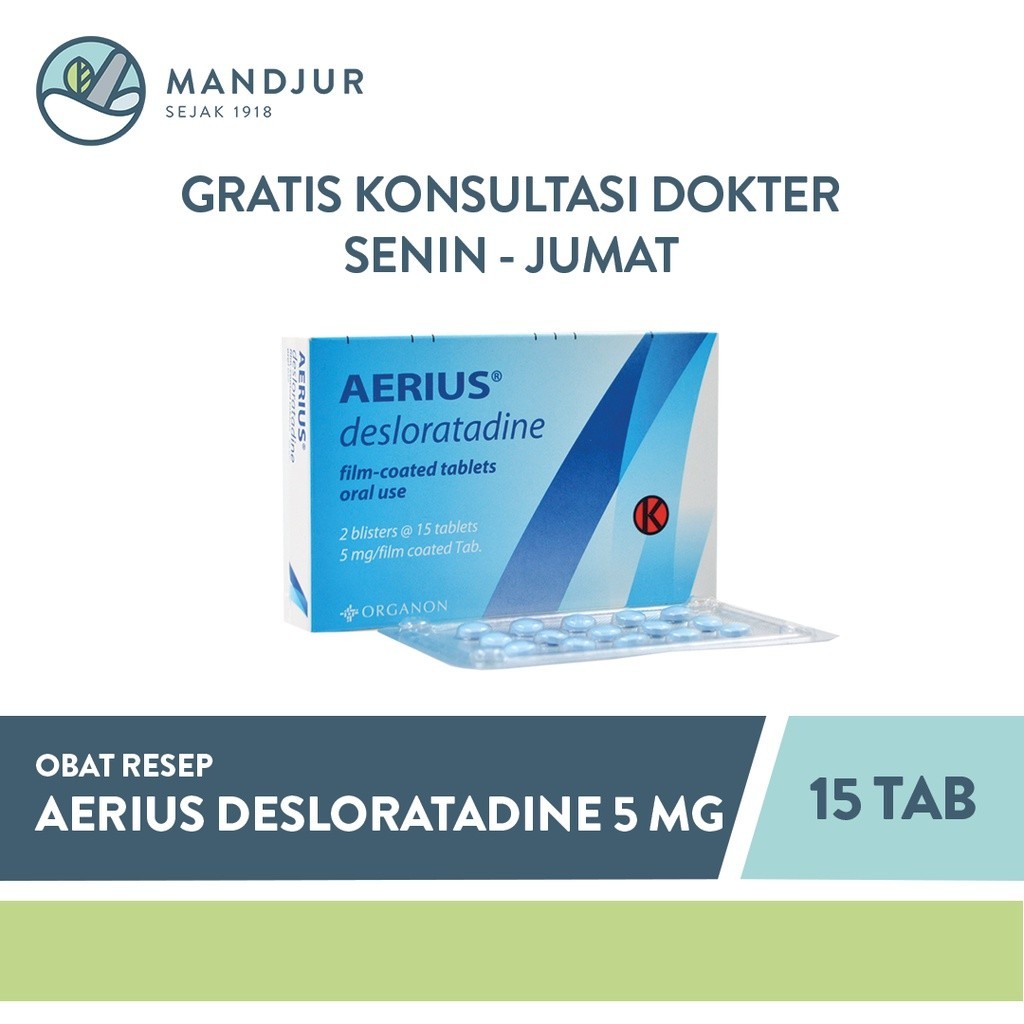 Jual Aerius 5 mg 15 Tablet | Shopee Indonesia