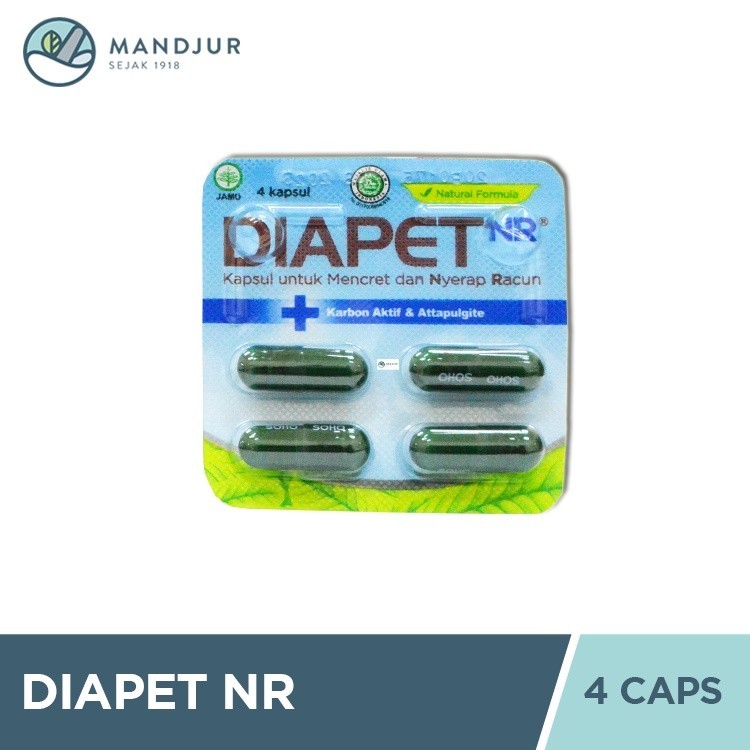 Jual Diapet NR 4 Kapsul - Pereda Mencret Diare dan Nyerap Racun | Shopee Indonesia