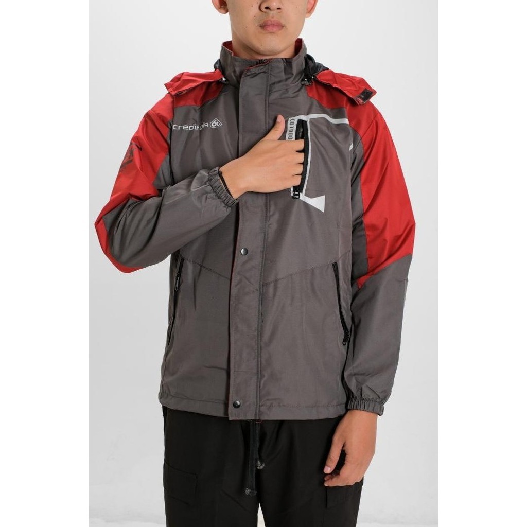 Jual jaket pria outdoor Credifox sablon jaket outdoor waterproof ...