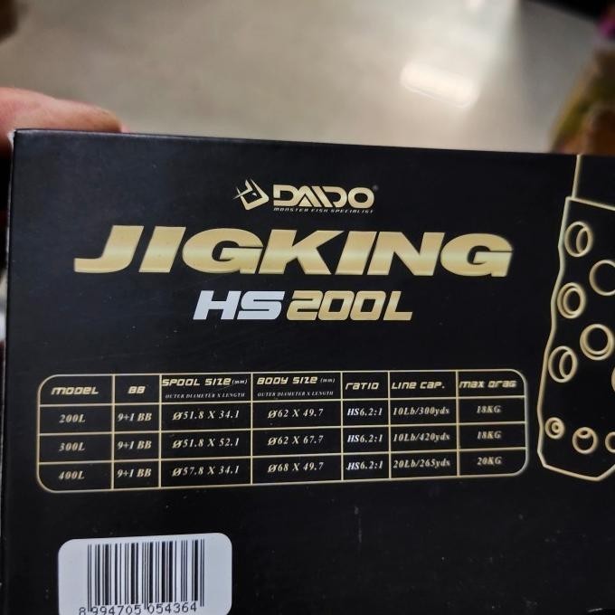 Jual reel daido jig king gold 200 left jigking overhead type hs high ...