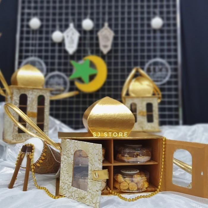 Jual BOX PARCEL LEBARAN IDUL FITRI HAMPERS WARNA EMAS | Shopee Indonesia