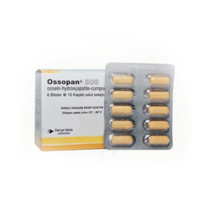 Jual OSSOPAN 800 MG 1 STRIP ISI 10 TABLET / VITAMIN TULANG ...