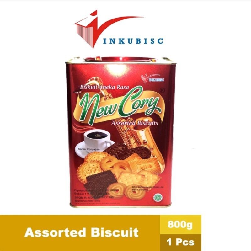 Jual Inkubisc New Cory Biskuit/ Aneka Rasa Assorted Biskuit/ 1 Kaleng ...