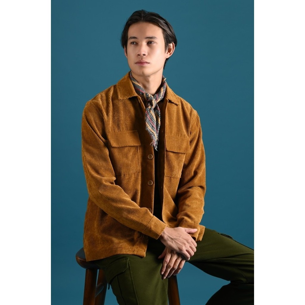Jual JAKET PREPP STUDIO CORDUROY OVERSHIRT JACKET LIGHT BROWN | Shopee ...