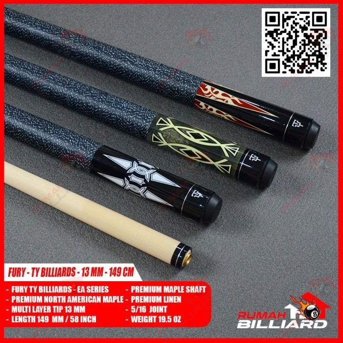 Jual Stick Billiard - Billiard Cue - Fury - TY Billiards EA Series ...