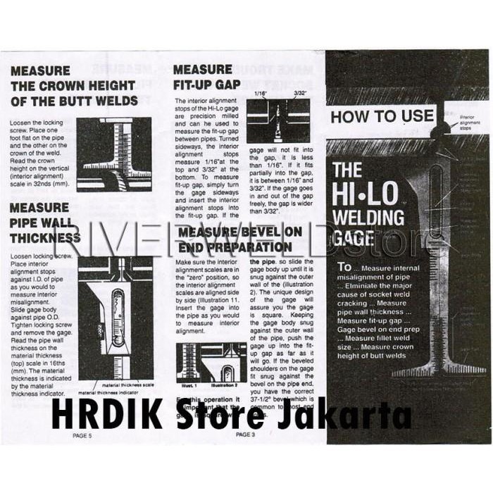 Jual Hi-Lo Welding Gauge Pipe Hi Lo Gage Welder Hilo Ukur Hi.Lo ...