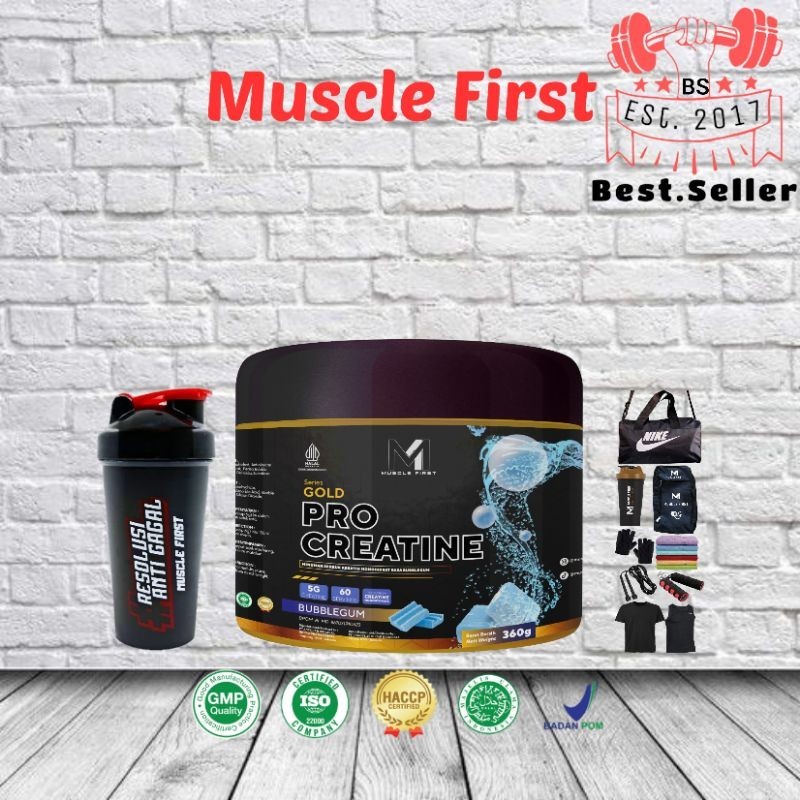 Jual MUSCLEFIRST Pro Creatine 360gram 60serving Monohydrate Suplemen M1 ...