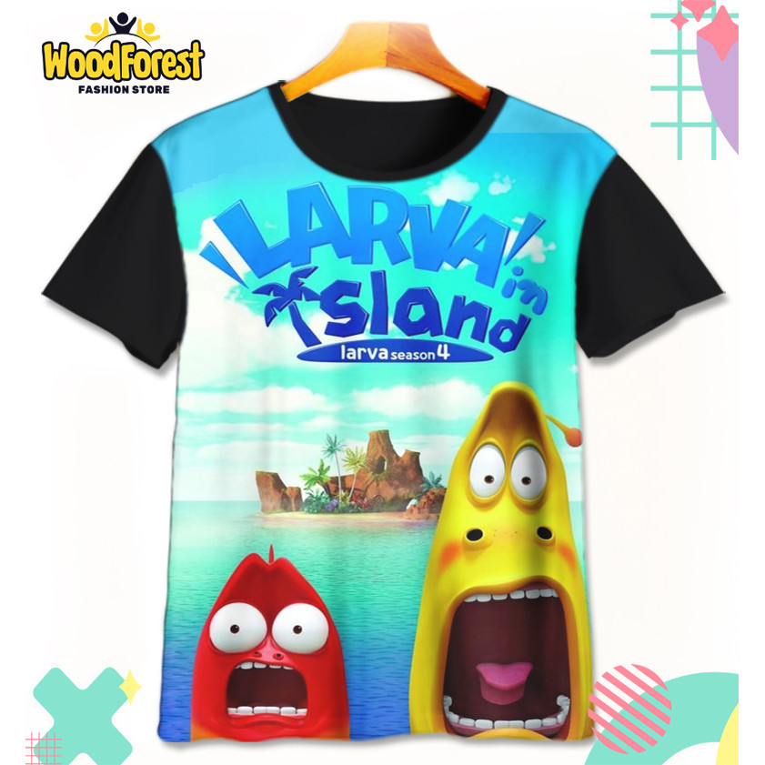Jual Kaos Anak Larva v2 Baju Film Animasi Kartun Larva Lucu Anak 3D Printing Untuk Umur 1-12 ...