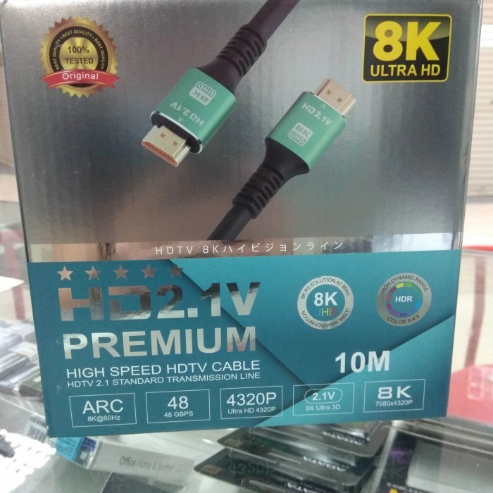 Jual HDTV CABLE 2.1V PREMIUM 8K UHD 3D KABEL HDMI UTRA HD 1.5M 3M 5M ...