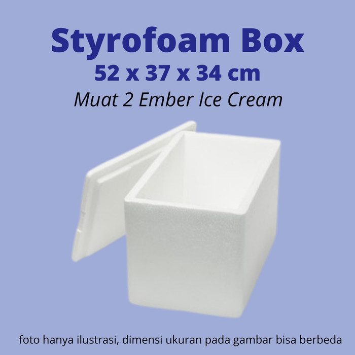Jual Styrofoam Box Ukuran Sedang (Muat 2 Ice Cream) | Shopee Indonesia