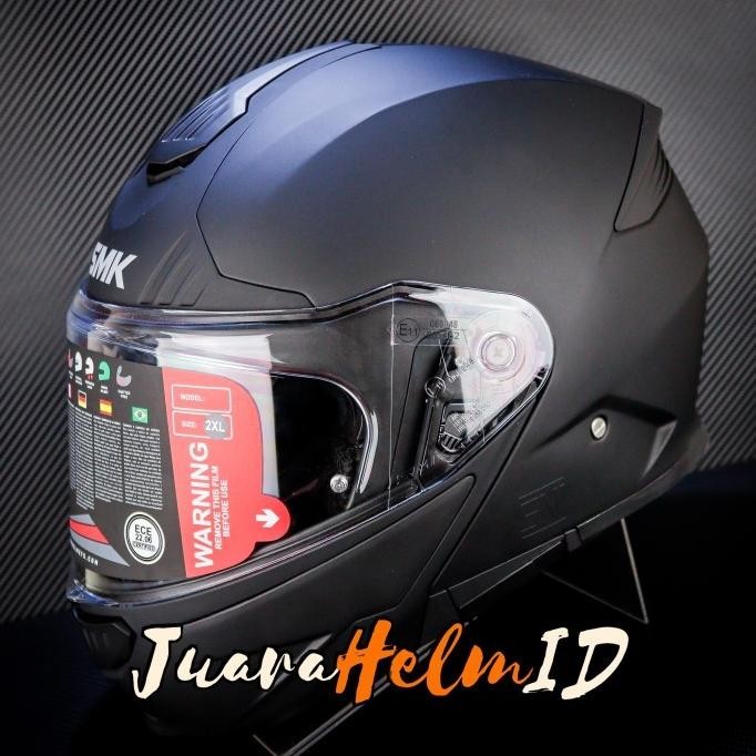 Jual HELM SMK GULLWING MA200 SOLID / BLACK DOFF / MODULLAR FULL FACE ...