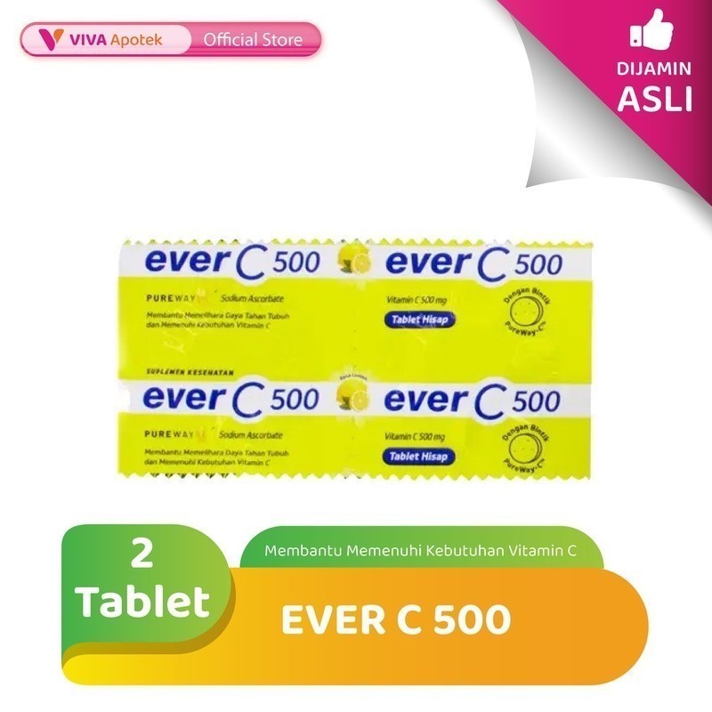 Jual Ever C 500 untuk Memelihara Daya Tahan Tubuh (2 Tablet) | Shopee ...