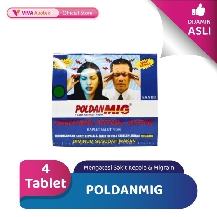 Jual PoldanMIG Mengatasi Sakit Kepala & Migrain (4 Tablet) | Shopee ...